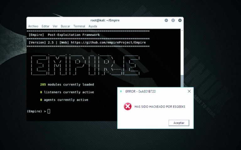 Hacking con Empire: Agente Post-Explotación PowerShell – Blog EHCGroup